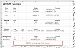 How to use the CONCAT Function in Excel - Excelbuddy.com