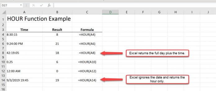 How to use the HOUR Function in Excel - Excelbuddy.com