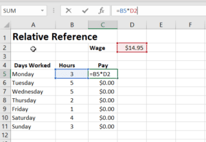 Relative Reference in Excel - Excelbuddy.com
